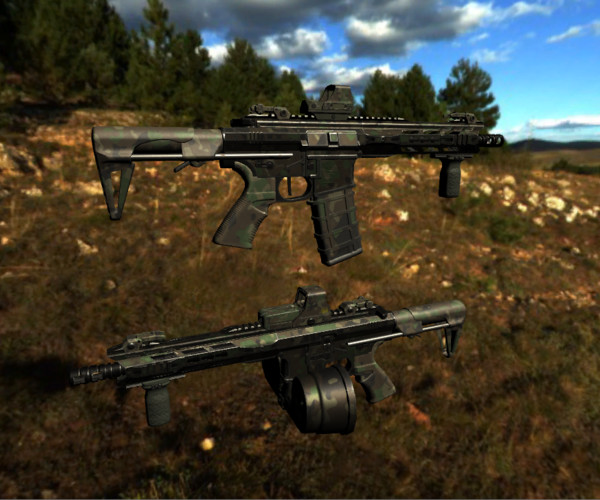 ArtStation - Modular Combat Rifle-Close Quarter Combat Variant | Game ...