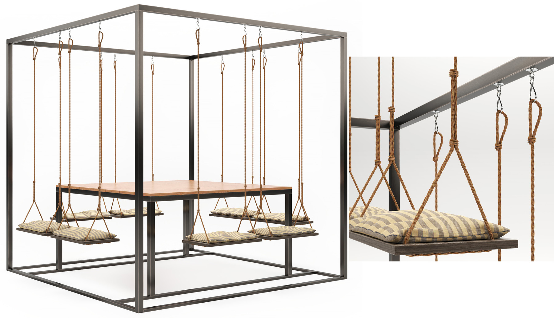 Sabura Archviz - Garden swing table