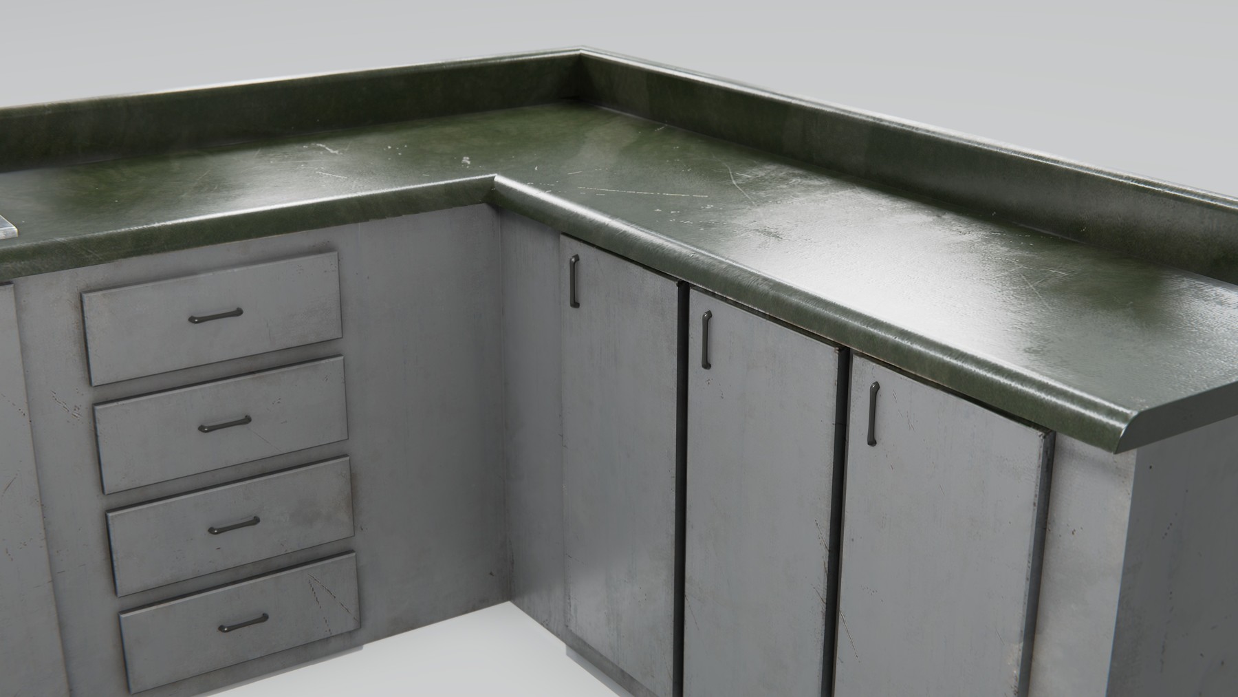 ArtStation - Stained Kitchen Counter Low-poly 3D model | Game Assets