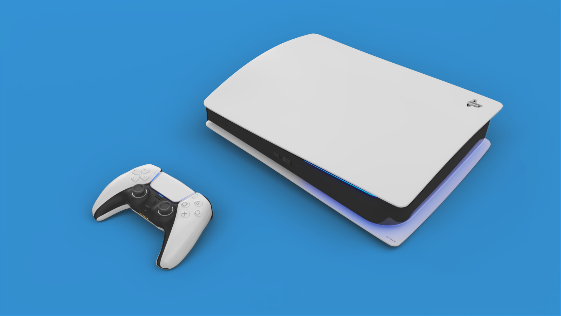 ArtStation - Sony PlayStation 5 with contoller Low-poly 3D model | Game ...