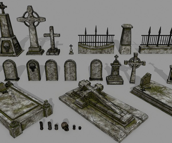 ArtStation - tombstone set | Game Assets