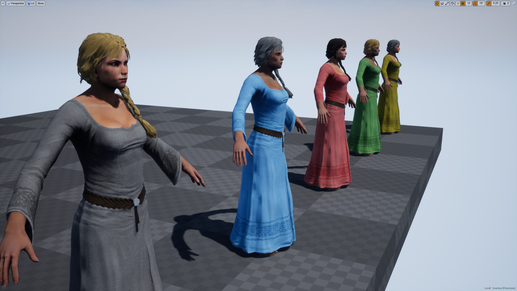 ArtStation - Medieval female | Game Assets