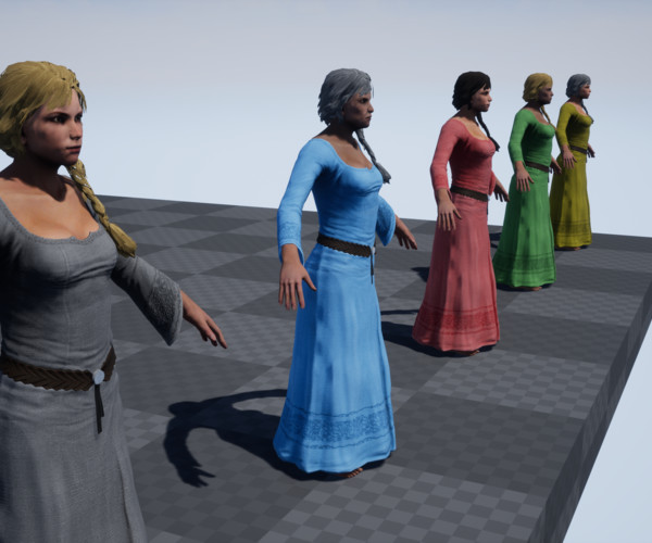 ArtStation - Medieval female | Game Assets