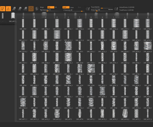 ArtStation - 132 Zbrush Cables, hoses, pipes Brushes IMM curve and OBJ ...