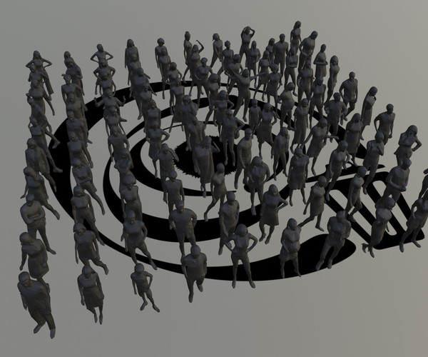 ArtStation - Low Poly People Pack 013 - 100 Pieces R | Game Assets