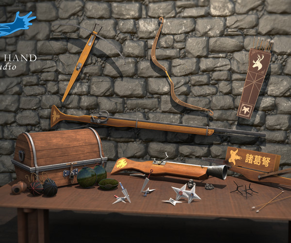 ArtStation - Medieval ranged weapons and throwables pack | Game Assets