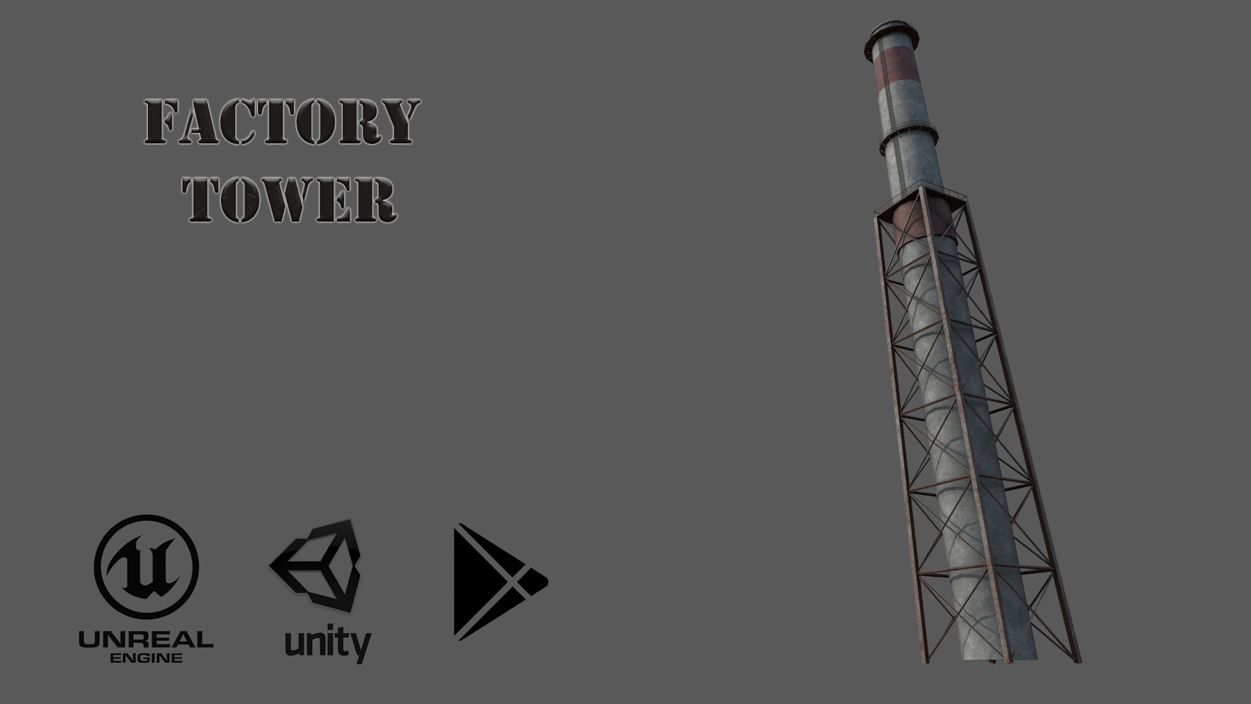 ArtStation - Factory Tower Low-poly 3D model | Game Assets