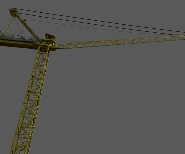 ArtStation - Construction Crane Low-poly 3D model | Game Assets