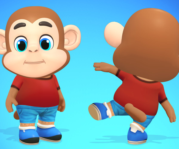 ArtStation - Monkey Chimp Primate Animated Rigged | Game Assets