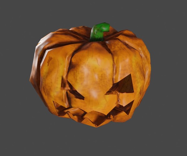 ArtStation - Animated Pumpkin Head Low Poly | Game Assets