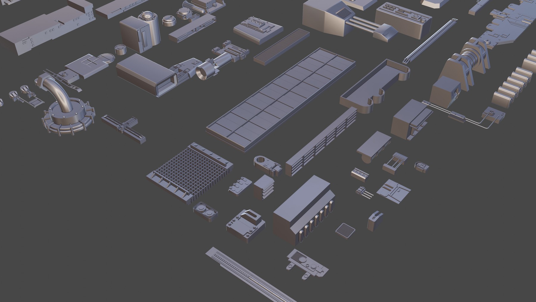 ArtStation - Sci-Fi Greeble Pack | Resources