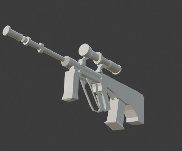 ArtStation - low poly AUG | Game Assets