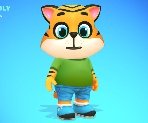 ArtStation - Tiger Cat Animated Rigged | Game Assets