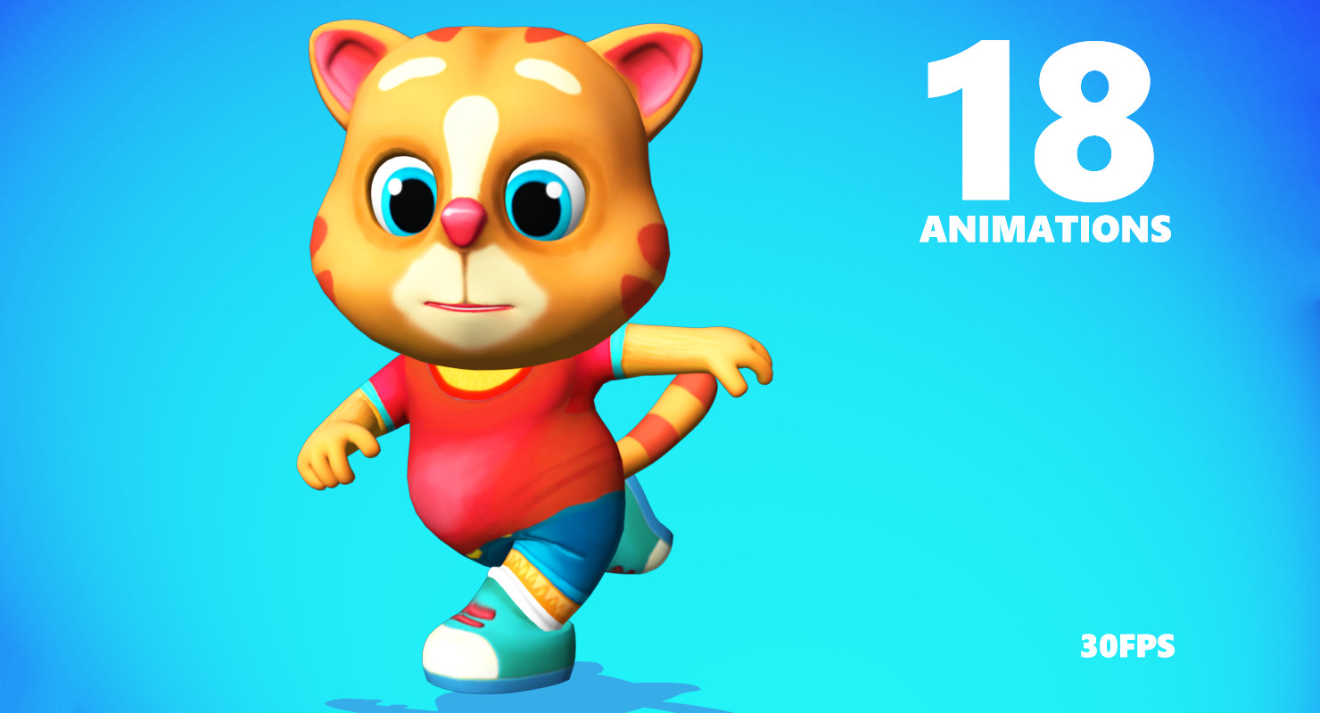 ArtStation - Cat Low poly Animated Rigged | Game Assets