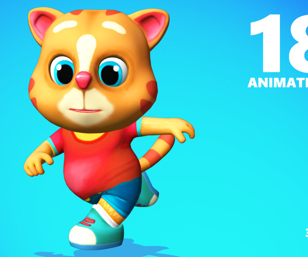 ArtStation - Cat Low poly Animated Rigged | Game Assets