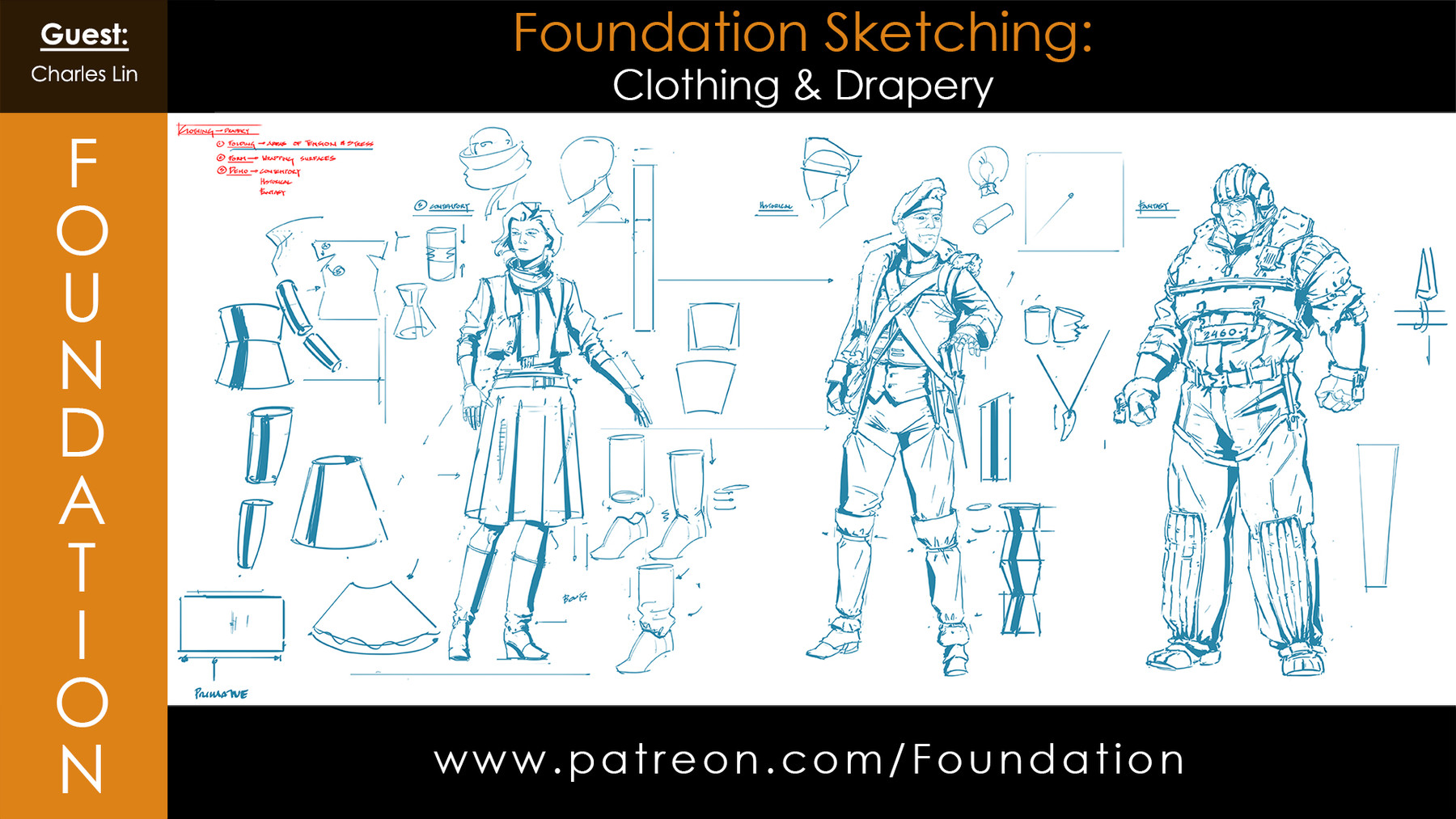 ArtStation - Foundation Art Group: Foundation Sketching - Clothing and ...