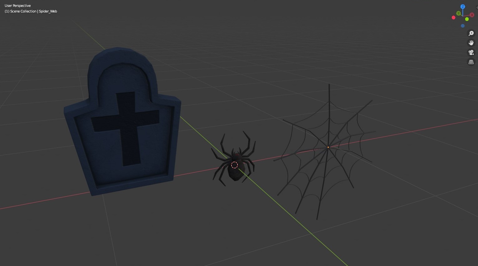 ArtStation - Headstone and Spider 3D Model | Game Assets
