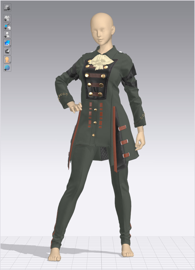 ArtStation - Female Commander Uniform - 56 Marvelous Designer and Clo3D ...