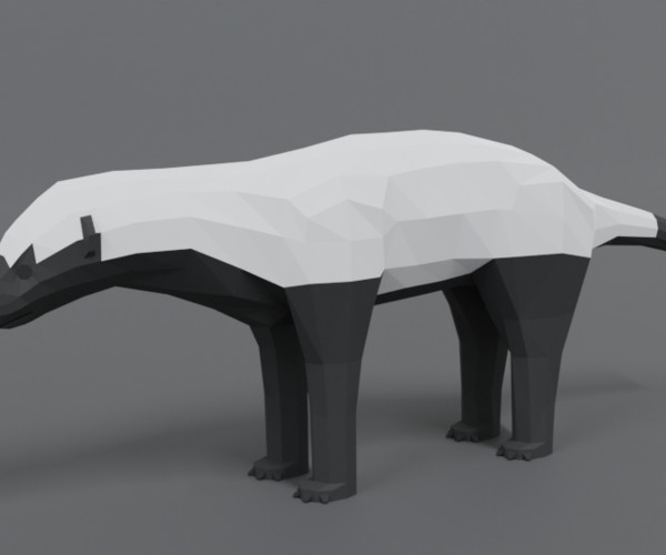 ArtStation - Low Poly Cartoon Honey Badger | Game Assets