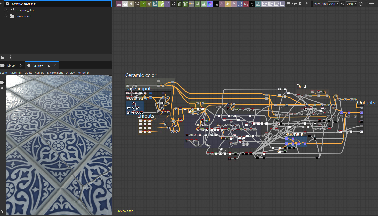 ArtStation - Ceramic tiles | Procedural generator | SBS & SBSAR | Resources