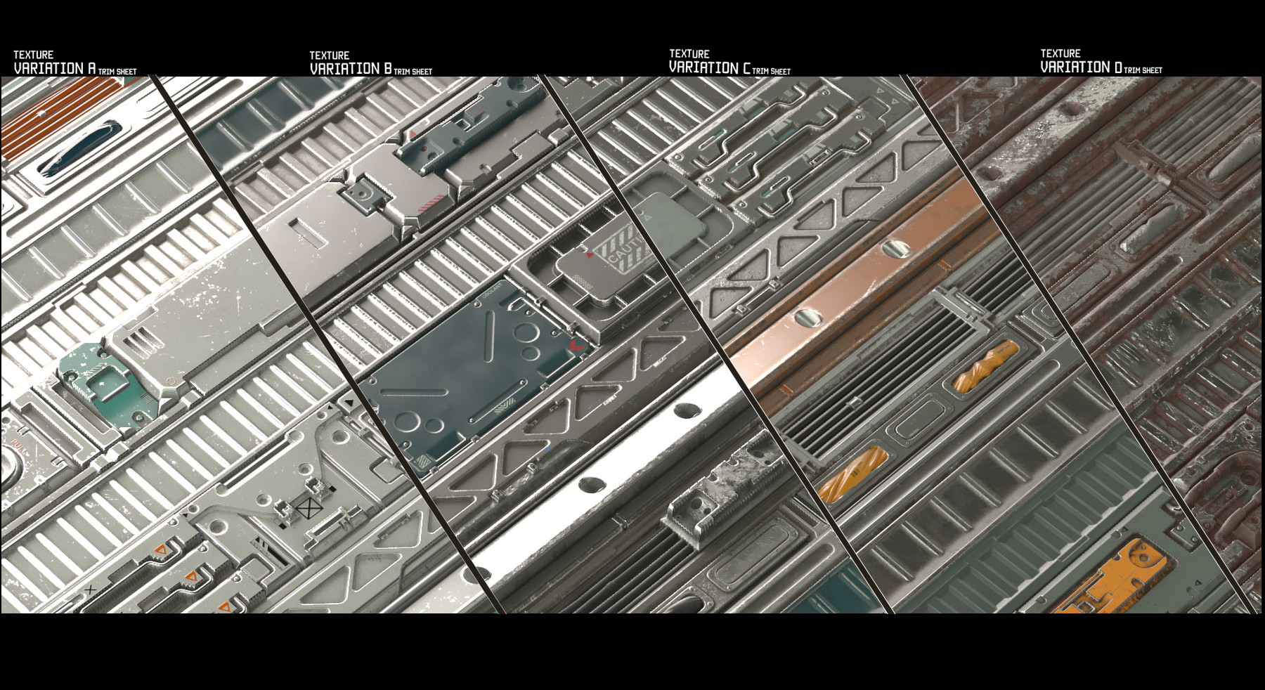 ArtStation - Scifi Trim Sheet Texture Set 1 | Resources
