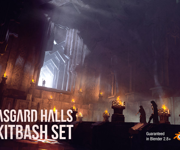 ArtStation - Asgard Halls KitBash Set For Concept Art | Resources