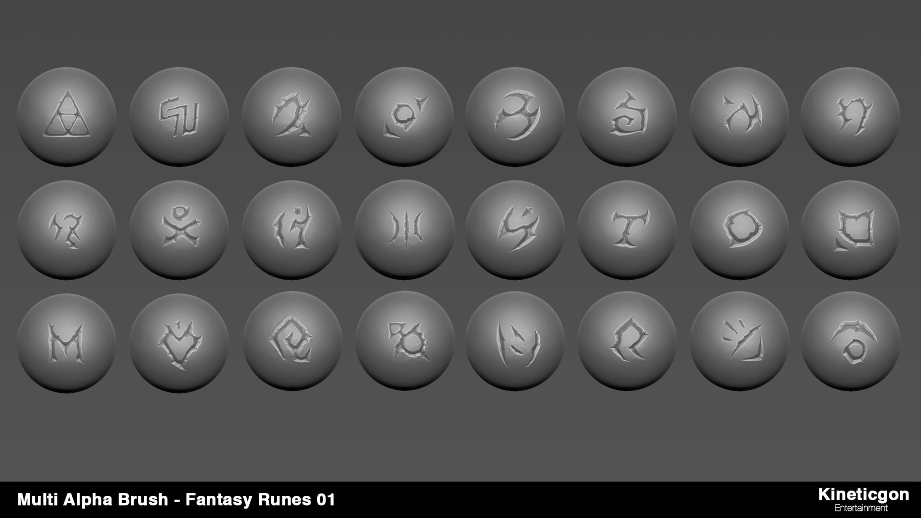ArtStation - Multi Alpha Brush - High Quality Fantasy Runes 01 | Brushes
