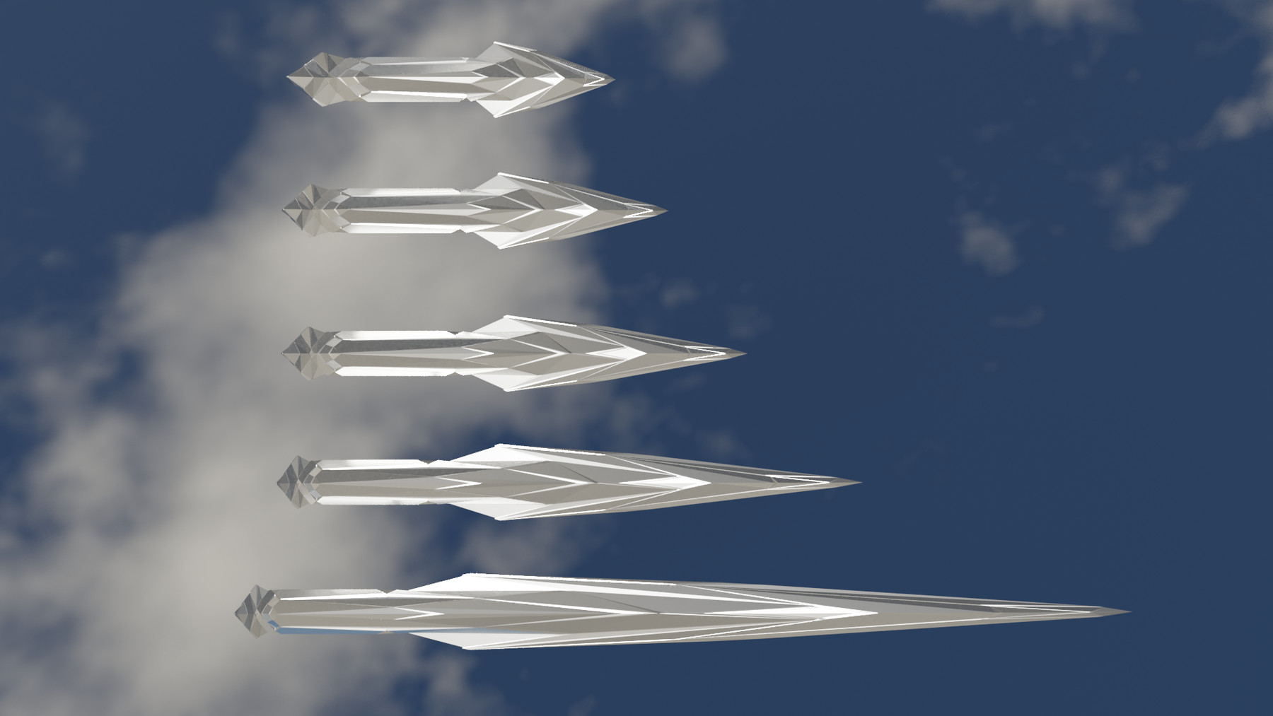 ArtStation - Futuristic Cubic Silver Weapons | Game Assets