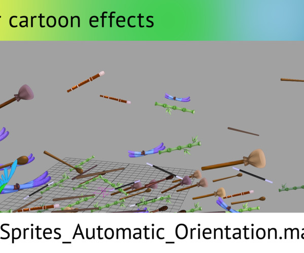 ArtStation - Maya nParticle Sprites Orientation Preset | Resources