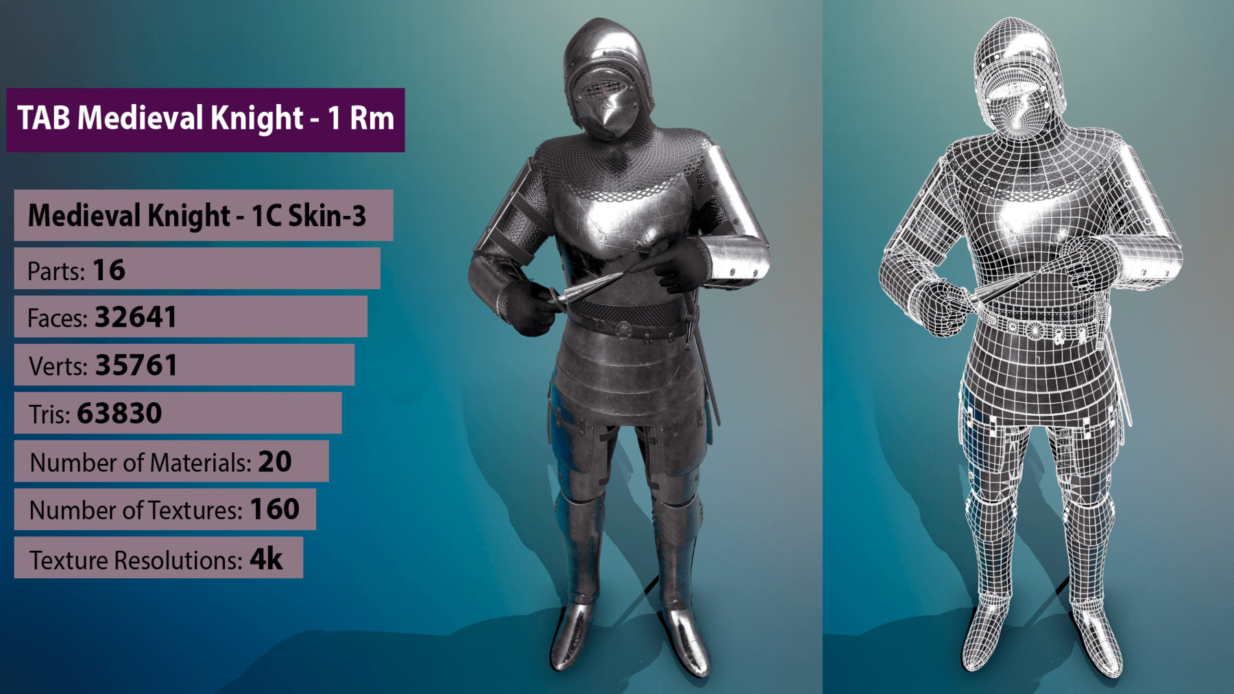 ArtStation - TAB Medieval Knight - 1.5 | Game Assets