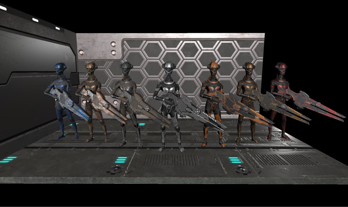 ArtStation - Customizable Alien Soldier (Low poly-Animated-Pbr) | Game ...