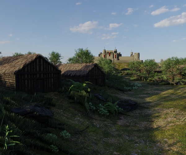 ArtStation - Path to Castle Scene | Game Assets