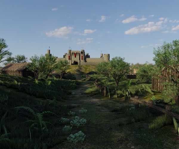 ArtStation - Path to Castle Scene | Game Assets