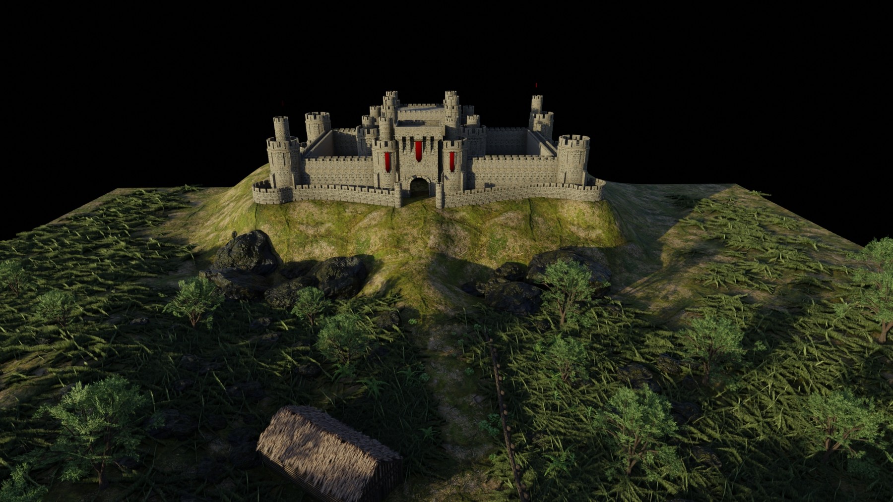 ArtStation - Path to Castle Scene | Game Assets