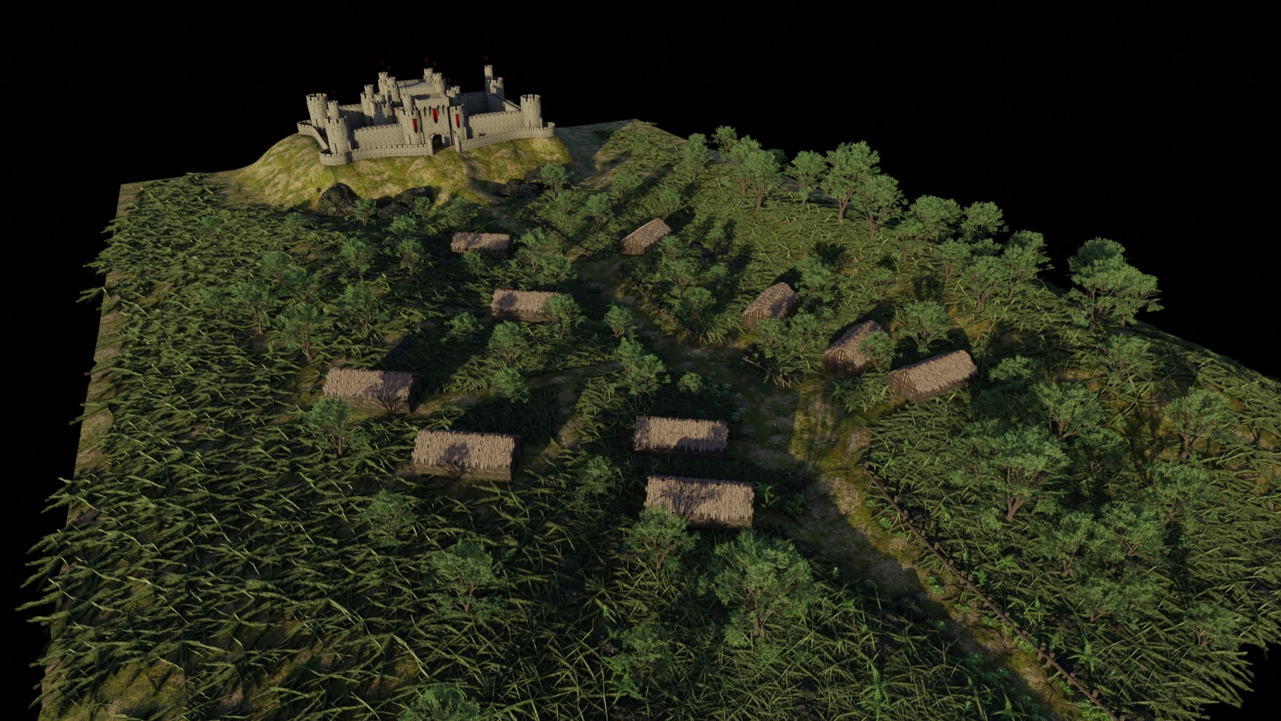 ArtStation - Path to Castle Scene | Game Assets