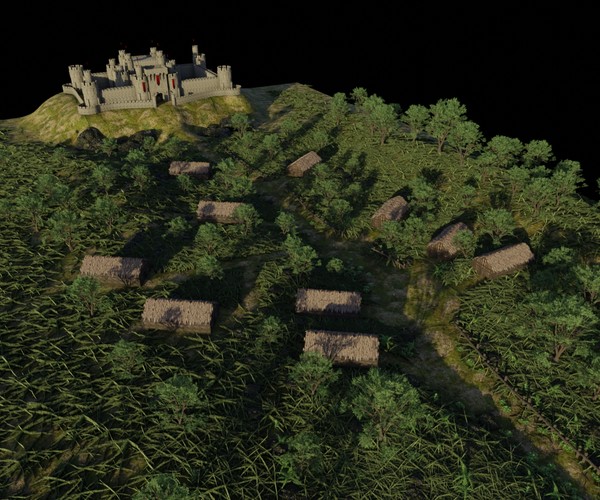 ArtStation - Path to Castle Scene | Game Assets