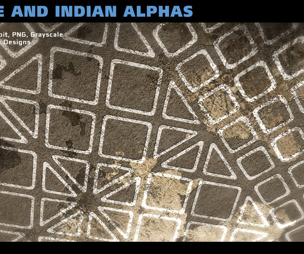 ArtStation - 160+ Chinese and Indian ALPHAS (Substance, PNG) | Brushes