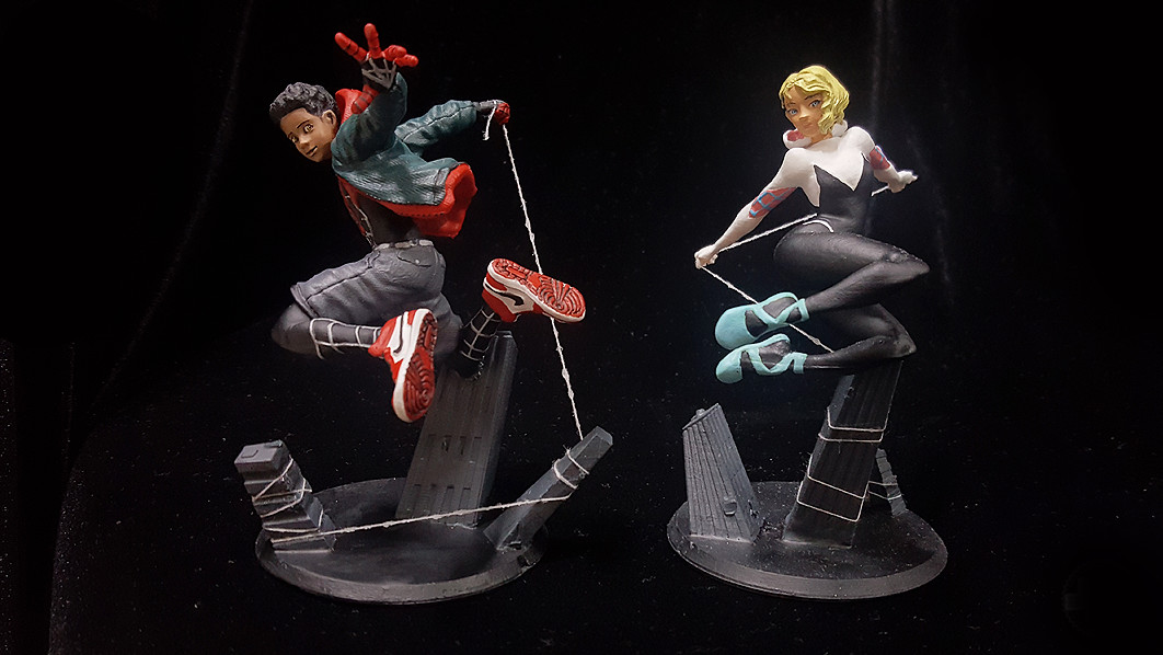 ArtStation - SPIDERMAN INTO THE SPIDERVERSE MILES MORALES STATUE 3D ...