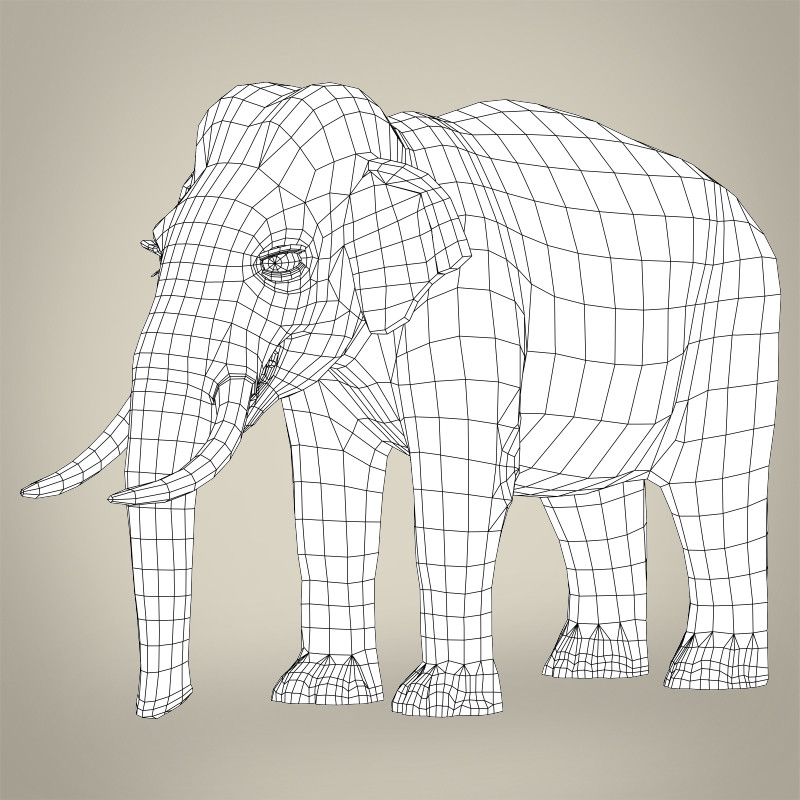 ArtStation - Low Poly Elephant 3D Model | Game Assets