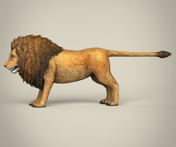 ArtStation - Low Poly Lion 3D Model | Game Assets