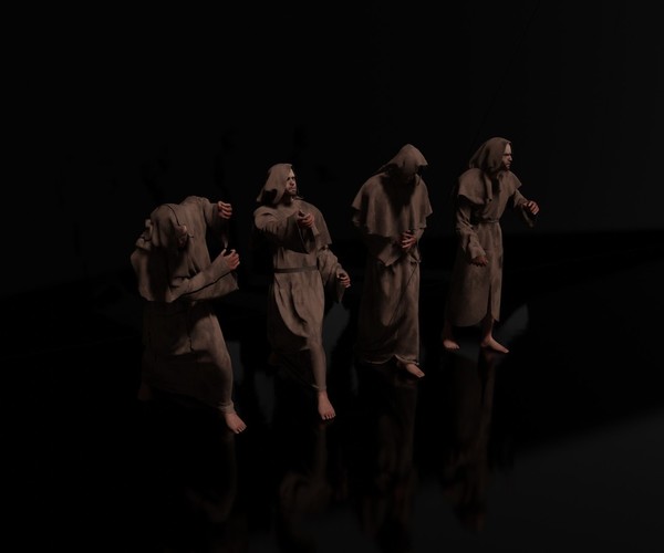 ArtStation - Monk 3D Models | Resources