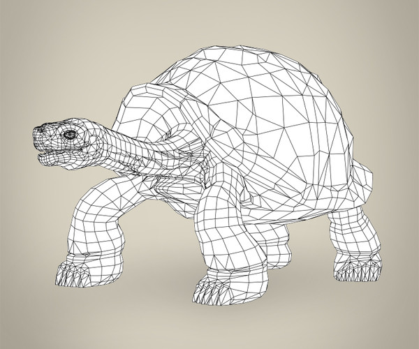 ArtStation - Low Poly Tortoise 3D Model | Game Assets