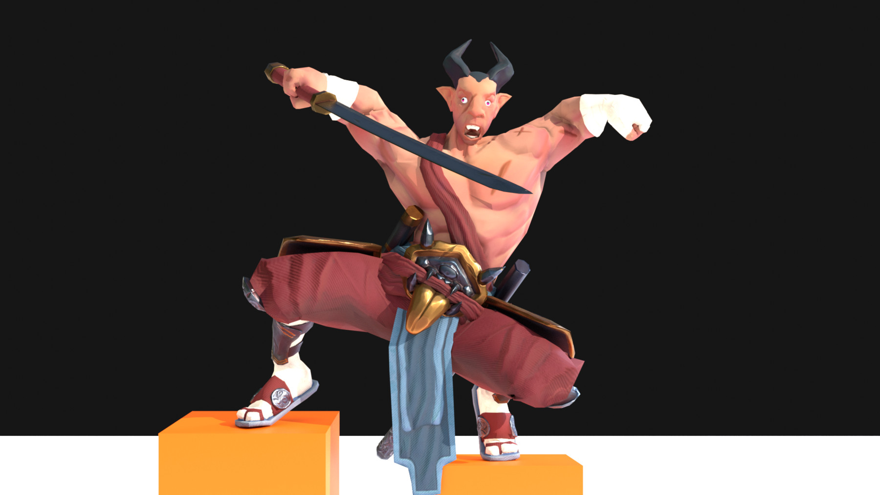 ArtStation - Samurai Low Poly | Game Assets