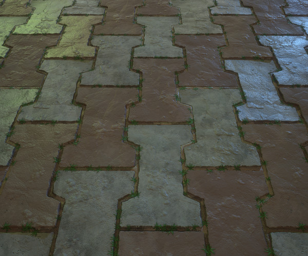 ArtStation - PBR Materials | Floor tile pack | Game Assets