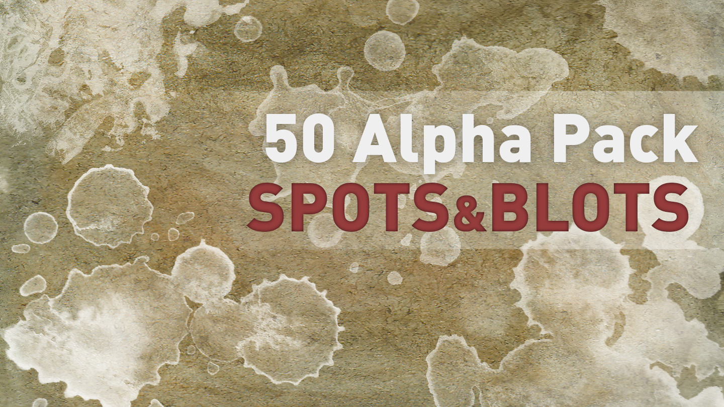 ArtStation - 50 Alpha Pack - Spots&Blots | Brushes