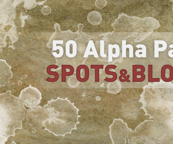 ArtStation - 50 Alpha Pack - Spots&Blots | Brushes