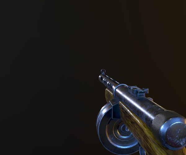 ArtStation - PPD40 soviet ww2 machine gun | Game Assets