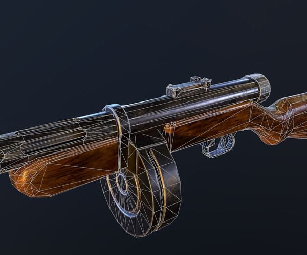 ArtStation - PPD40 soviet ww2 machine gun | Game Assets