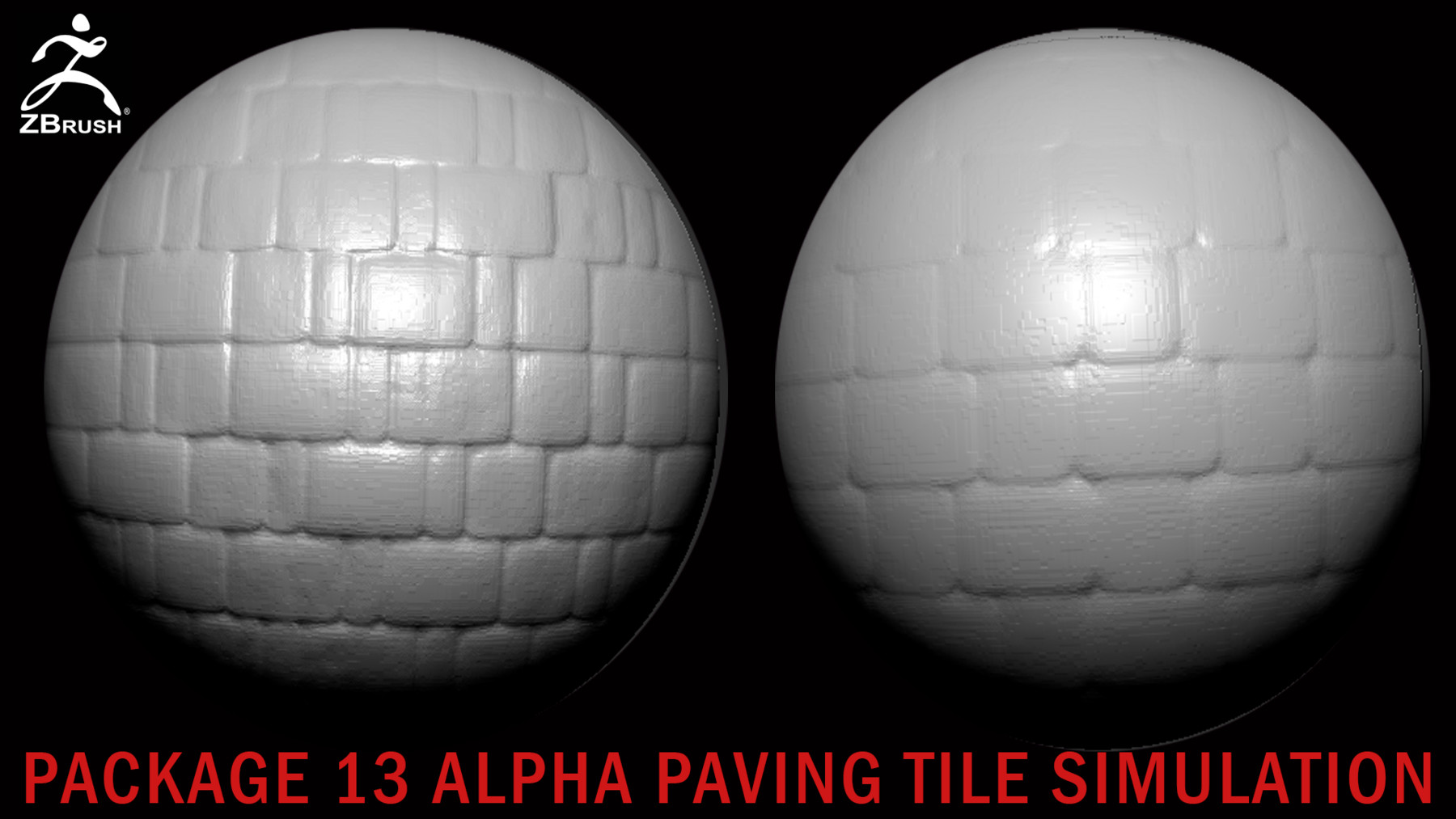ArtStation - PACKAGE 13 ALPHA PAVING TILE SIMULATION | Brushes