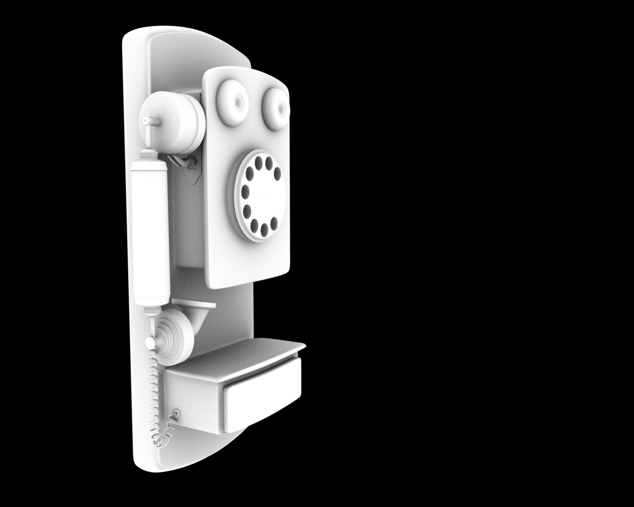 ArtStation - Wall Mounted Retro Phone | Resources